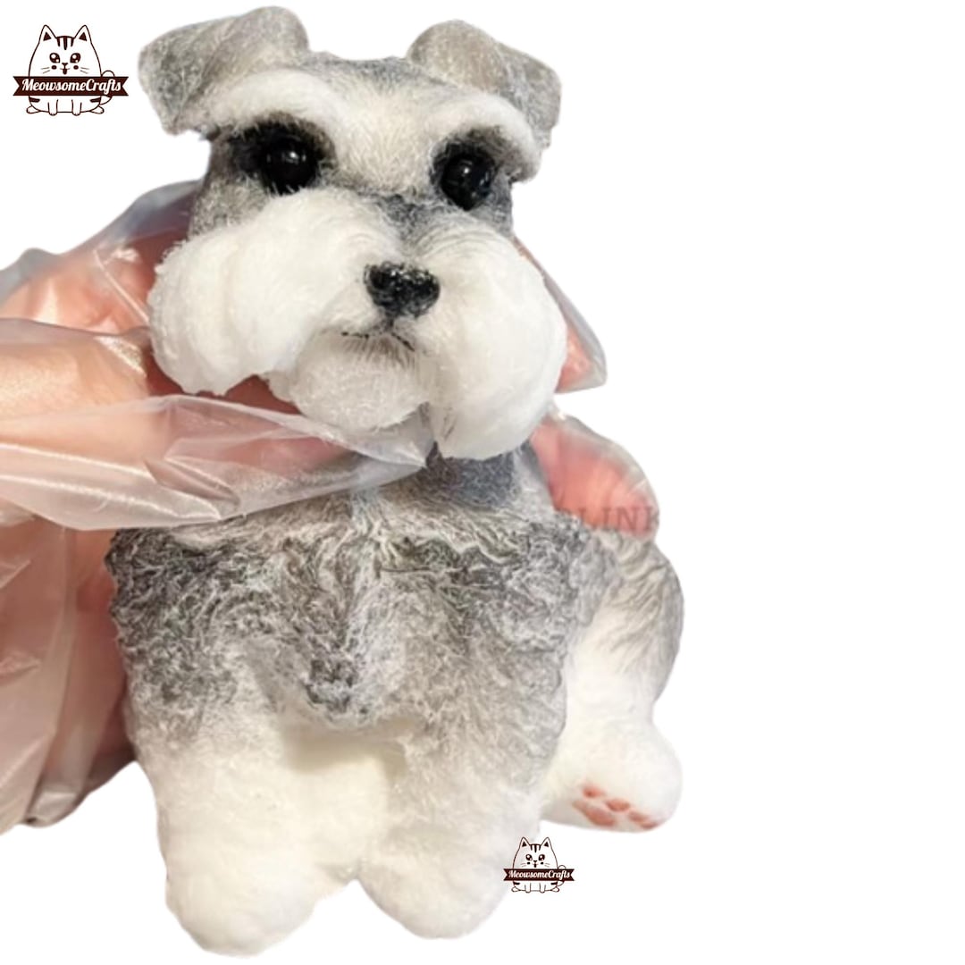 Soft Furry Animal Dog Schnauzer Dog Squishy Squeezable Stress Relief ...
