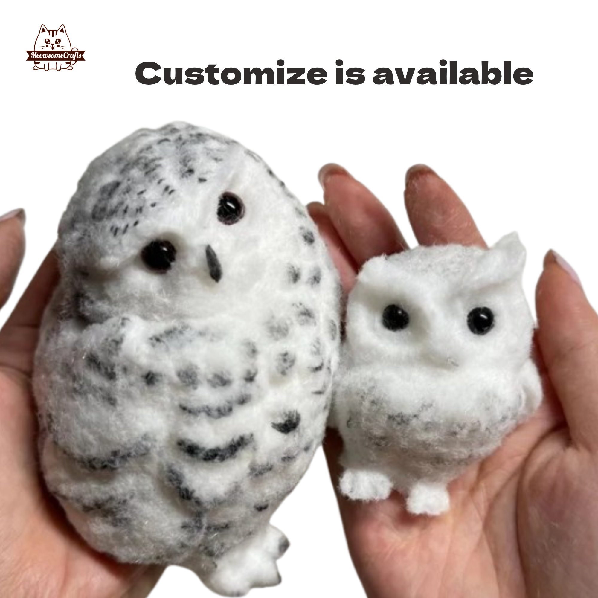 Furry Owl Bird Squishy Customizable Squeezable Anxiety Stress Relief ...