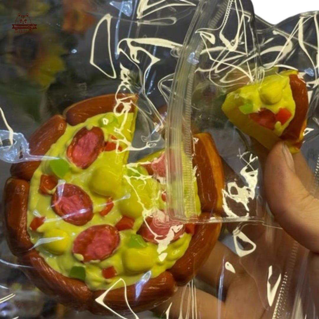 Cheese Pizza Food Taba Squishy Squeezable Anxiety Stress Relief Sensory ...