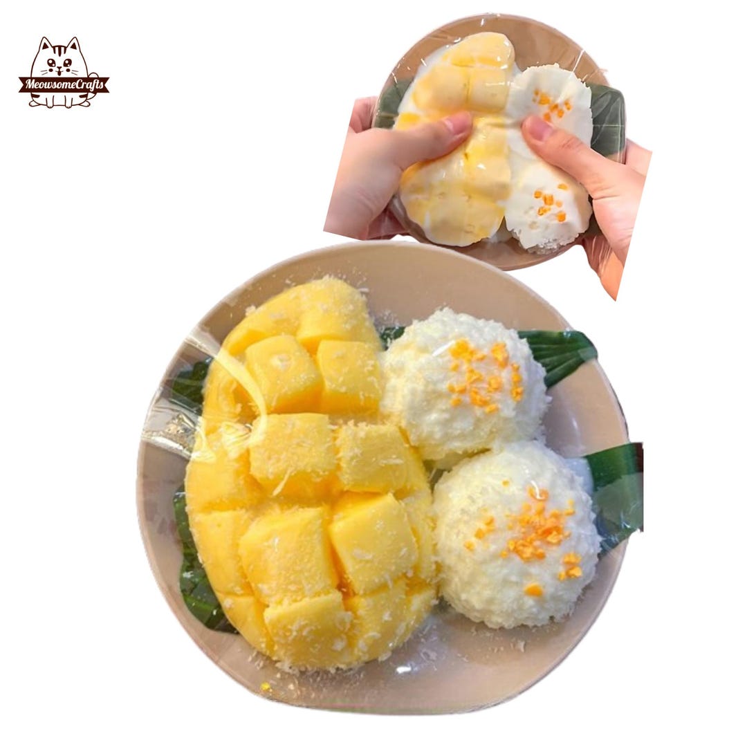 Mango Sticky Rice Food Taba Squishy Squeezable Stress Relief Sensory ...