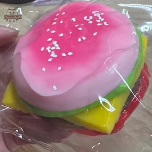 Pink Cheeseburger Food Squishy Squeezable Stress Relief Sensory Fidget ...