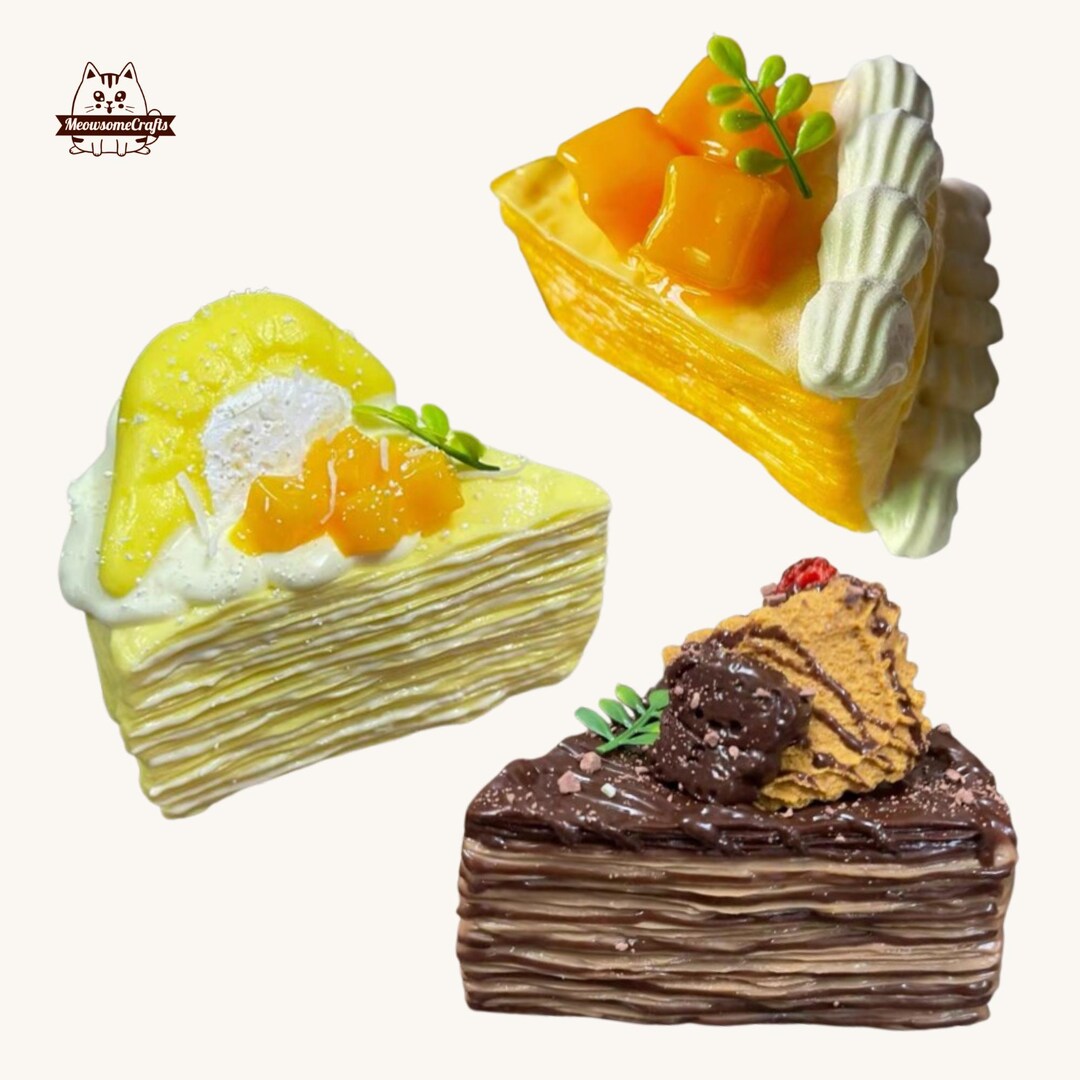 Soft Chocolate Mango Durian Cake Slice Food Squishy Squeezable Stress ...