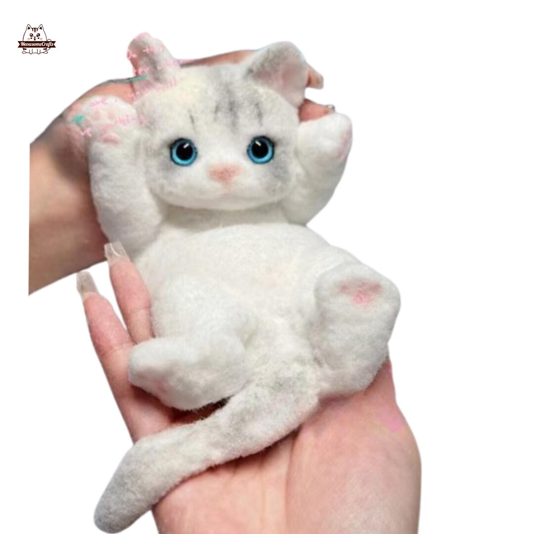 Furry Laying Playful Kitten Cat Squishy Squeezable Stress Relief ...