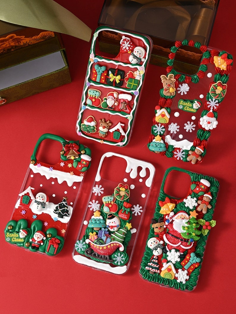 Decoden Phone Case DIY Kit Christmas Tree Santa Sleigh Reindeer ...