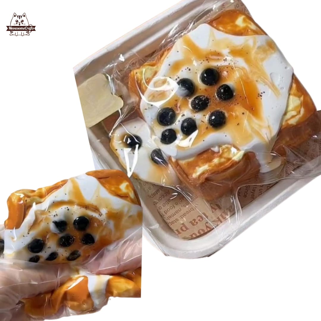 Boba Pearl Milk Toast Food Squishy Squeezable Anxiety Stress Relief ...