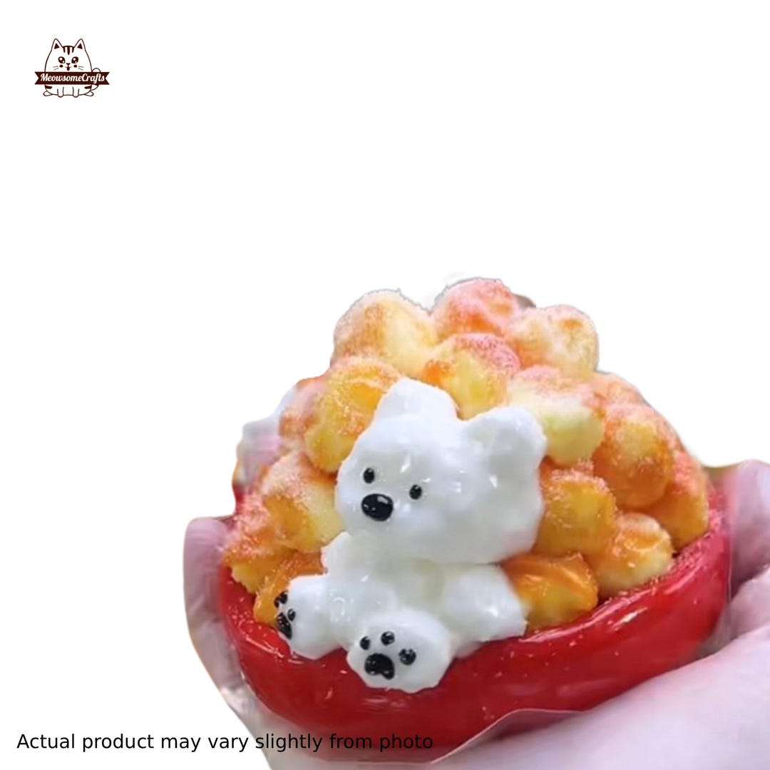 Kawaii Bear Bubble Waffle Food Squishy Squeezable Stress Relief Sensory ...