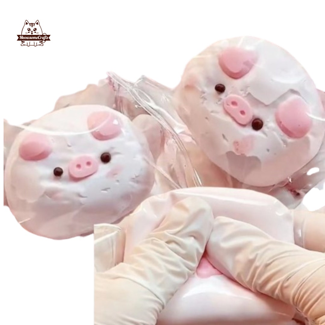 Pig Piggy Face Squishy Squeezable Anxiety Stress Relief Sensory Fidget ...