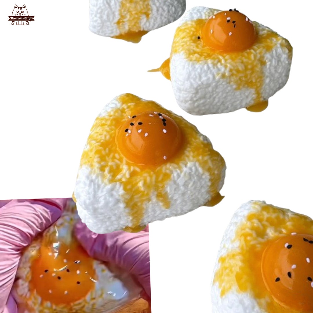 Rice Ball Egg Yolk Squishy Squeezable Anxiety Stress Relief Sensory ...