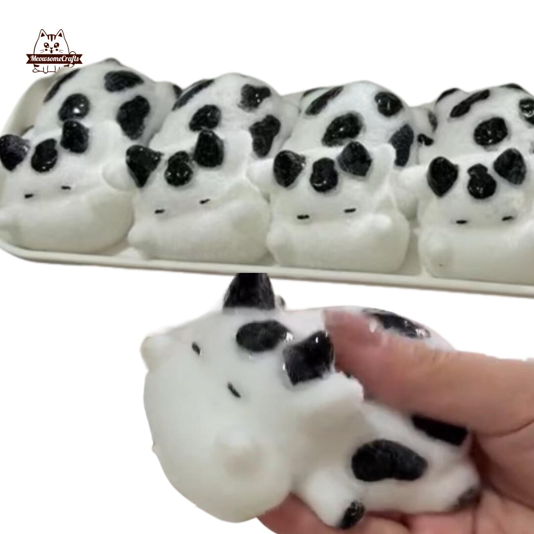 Furry Sleepy Cow Squishy Squeezable Stress Relief Sensory Fidget Toy - Etsy