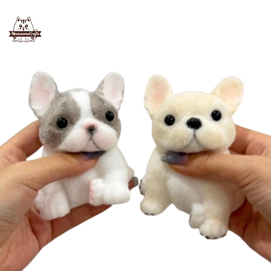 Soft Furry Animal Dog French Bulldog Squishy Squeezable Anxiety Stress ...