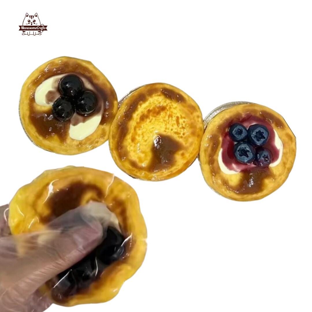 Tarts Dessert Blueberries Mango Egg Popping Boba Squishy Squeezable ...