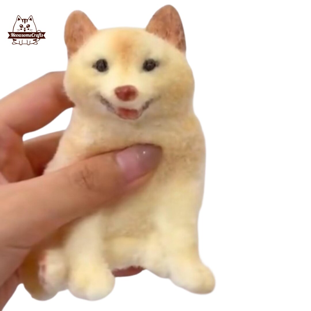 Soft Furry Shiba Inu Dog Squishy Squeezable Stress Relief Sensory ...