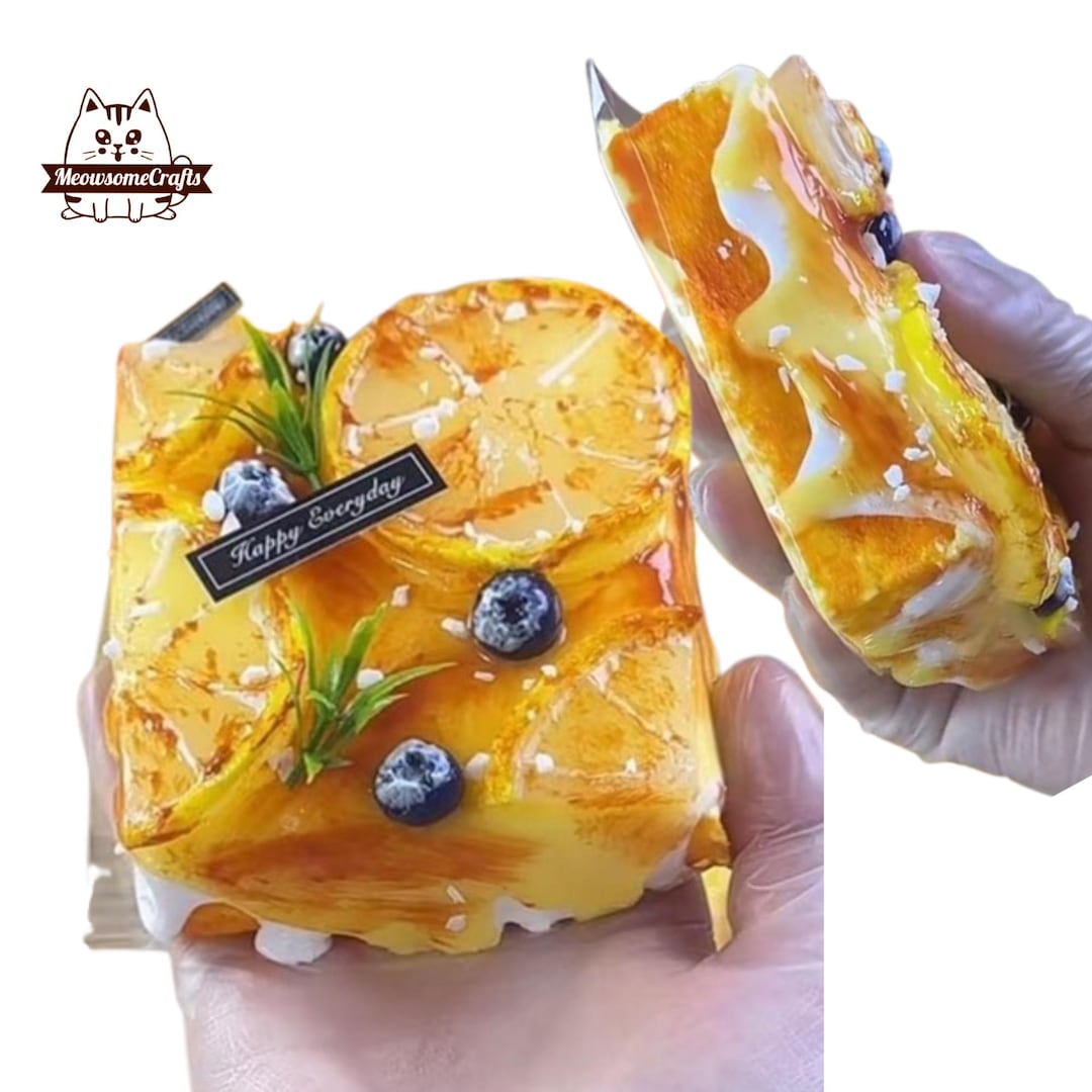 Lemon Blueberry Puff Pastry Food Taba Squishy Stress Relief Sensory ...
