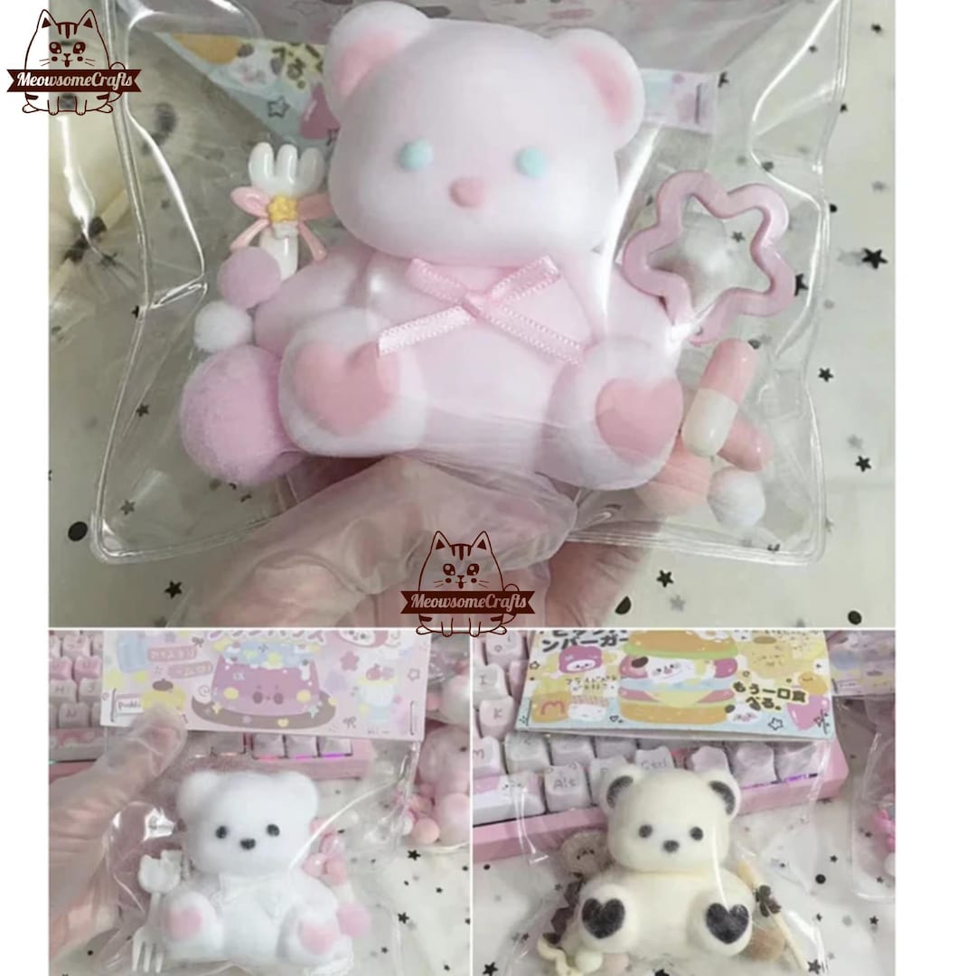 Furry Bear Shape Soft Squishy Squeezable Stress Relief Sensory Fidget ...