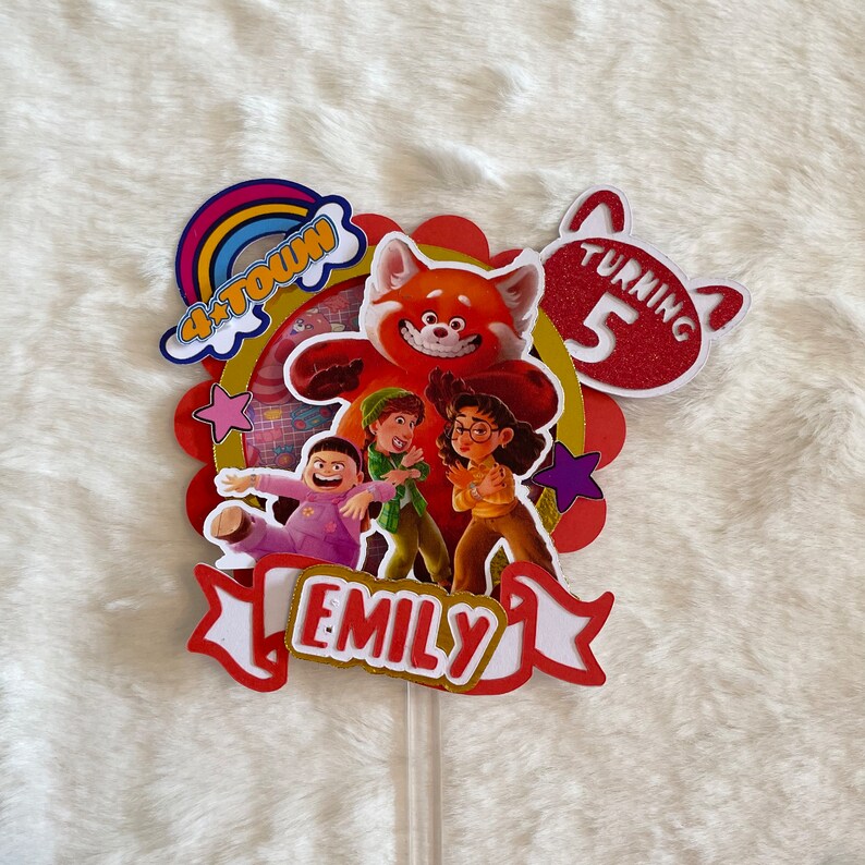 Turning Red Cake Topper Turning Red Party Decor - Etsy