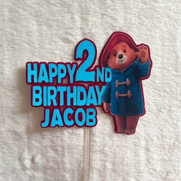 Paddington Bear Cake Topper - Etsy UK