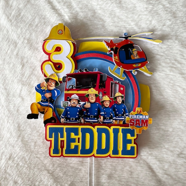 Fireman Sam Cake Topper - Etsy UK