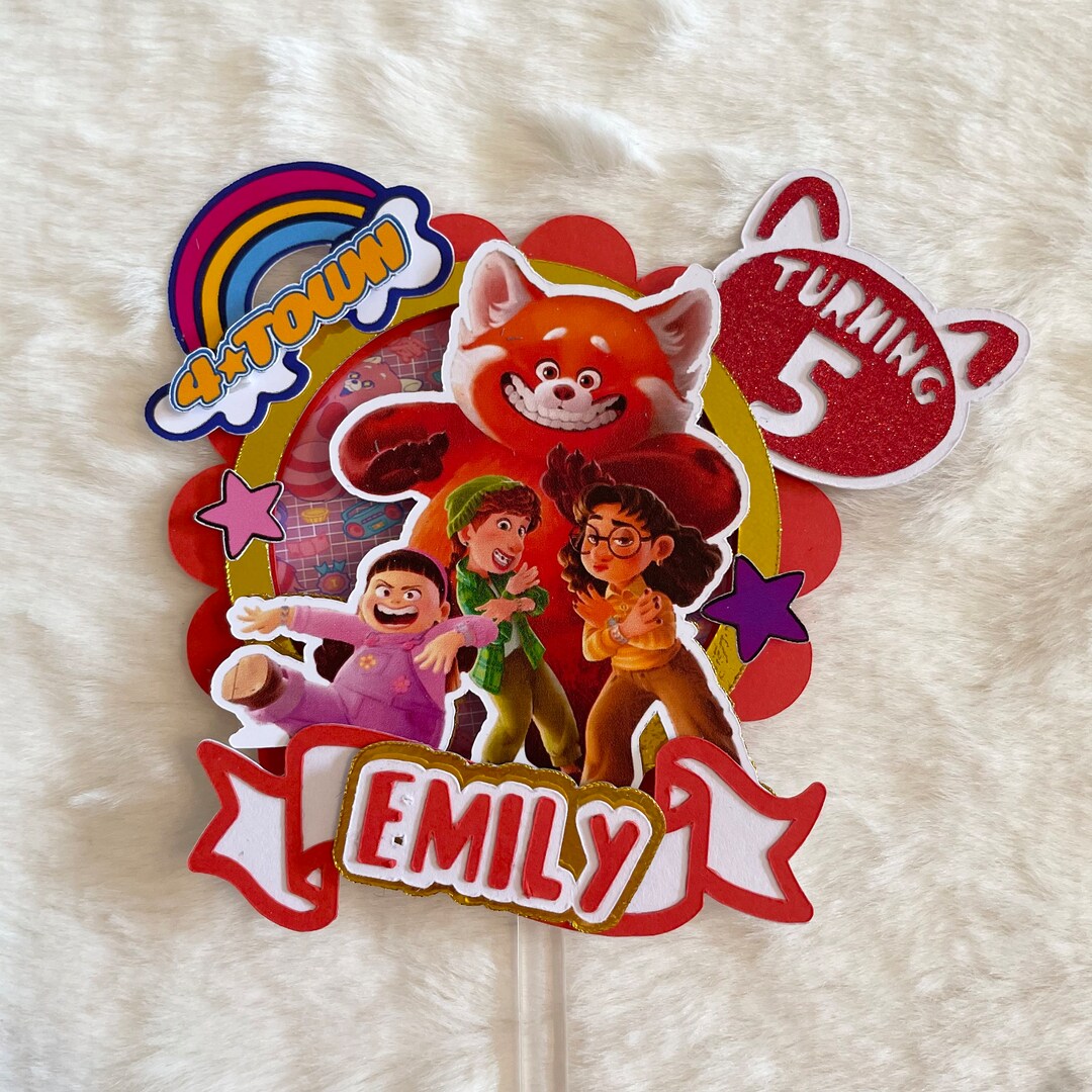 Turning Red Cake Topper, Turning Red Party Decor - Etsy