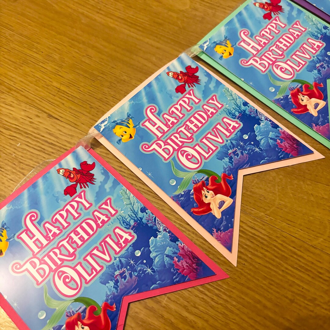 Little Mermaid Banner: Under the Sea Party Decor - Etsy