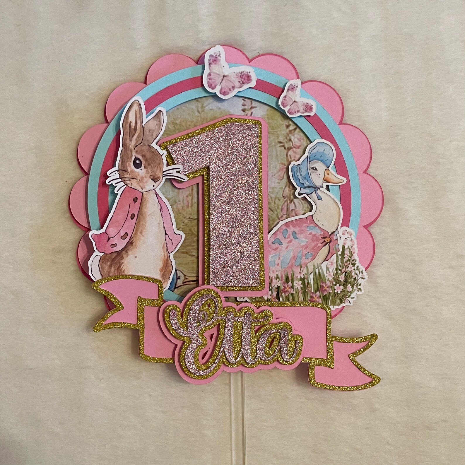 Peter Rabbit, Jemima Flopsy Cake Topper - Etsy