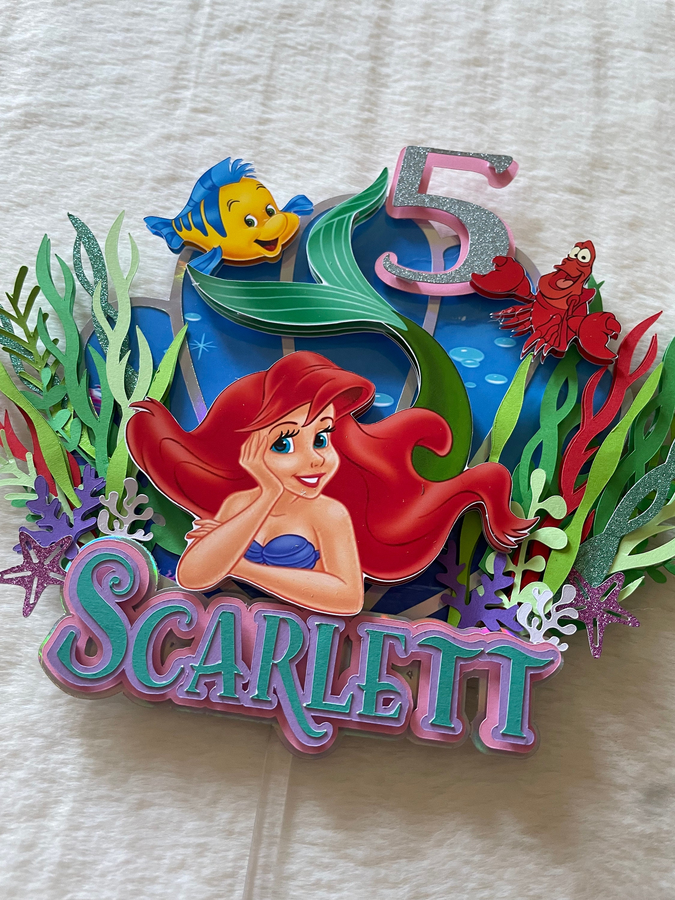 Little Mermaid Cake Topper Little Mermaid Party Decor - Etsy UK