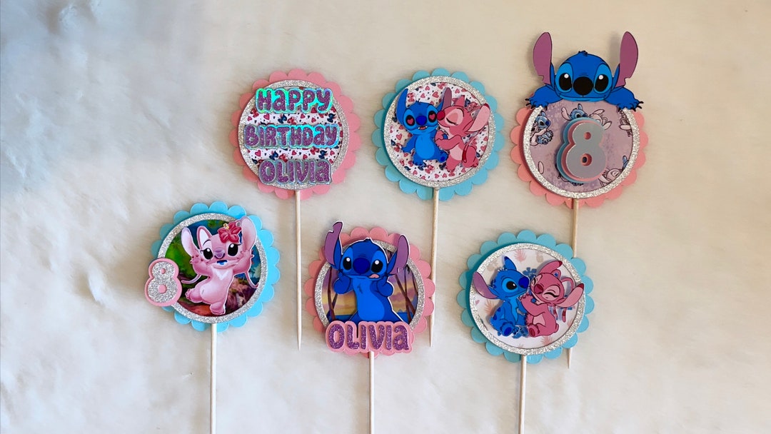 Stitch Cupcake Toppers, Stitch Party Decor - Etsy UK