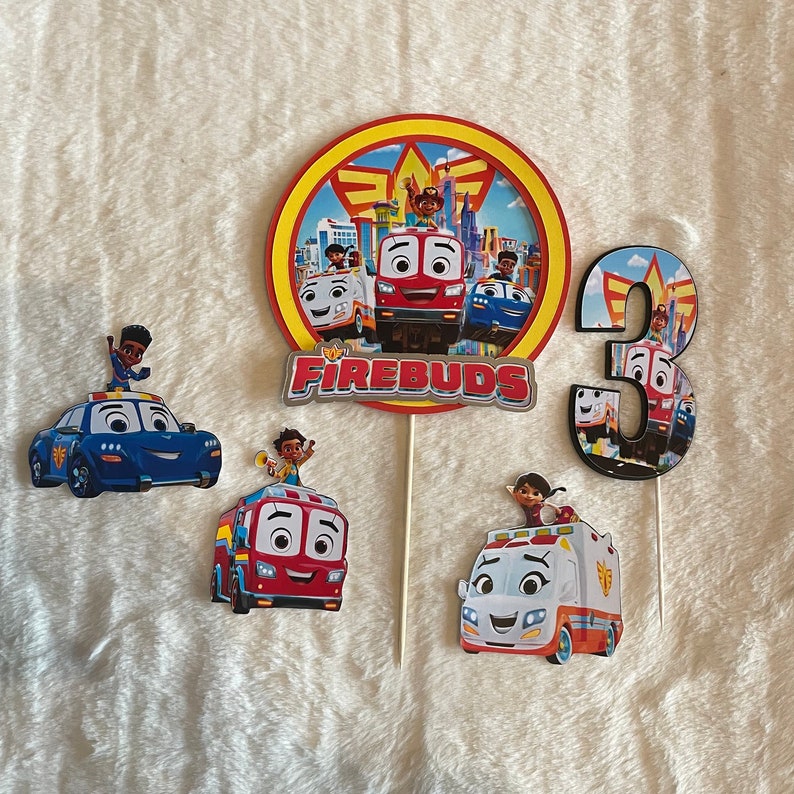 Firebuds Cake Topper Firebuds Party Decor - Etsy