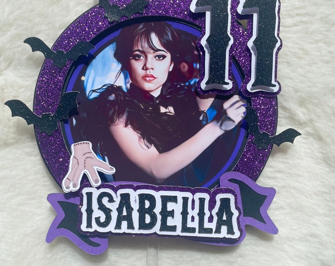 Personalised Wednesday Cake Topper - Etsy UK