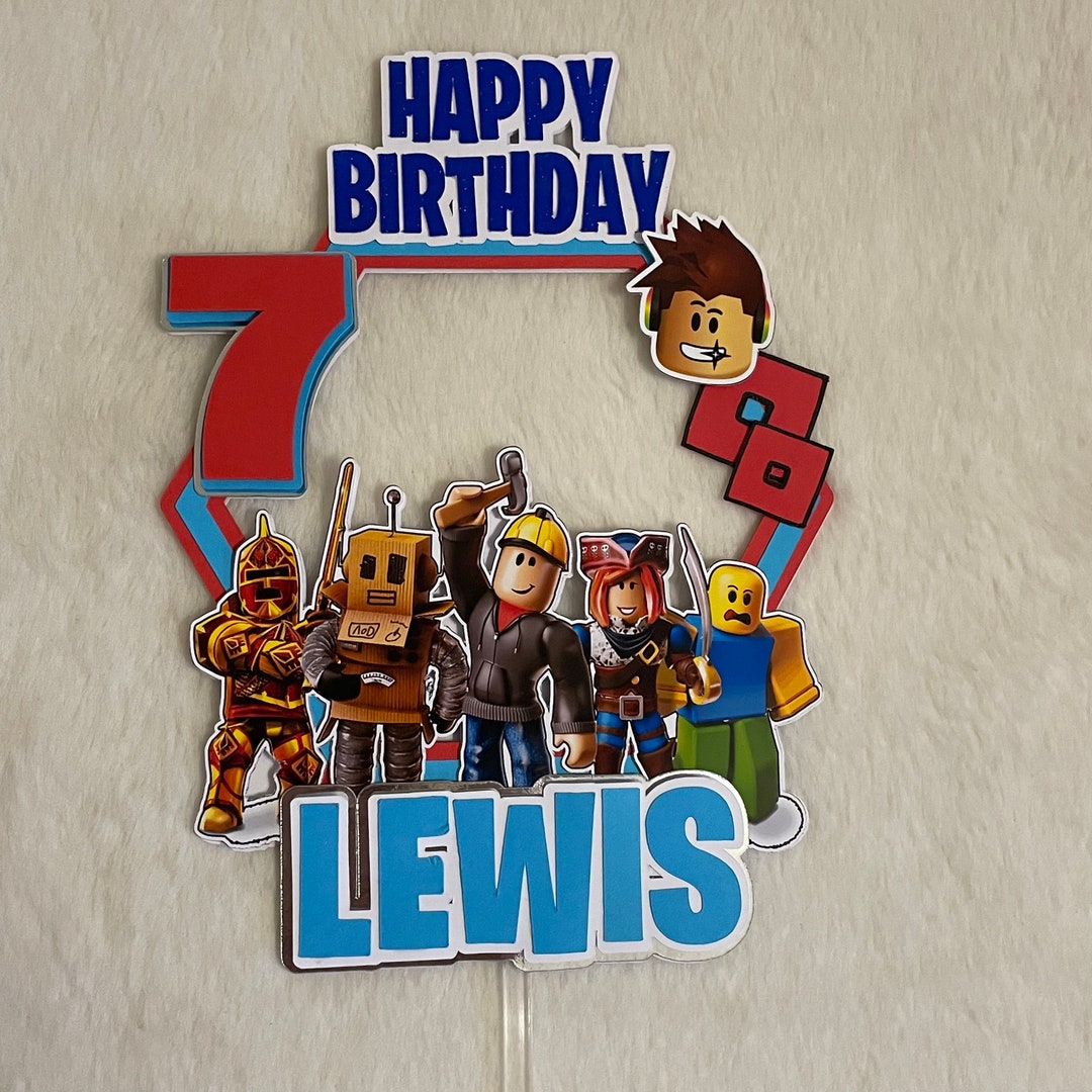 Roblox Cake Topper, Roblox Party Decor - Etsy