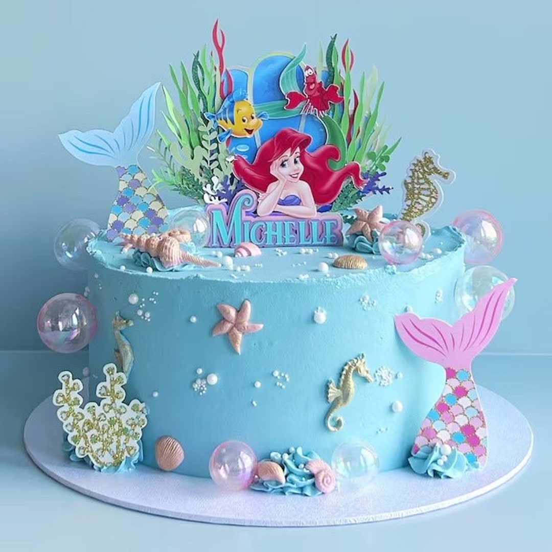 Little Mermaid Cake Topper, Little Mermaid Party Decor - Etsy UK