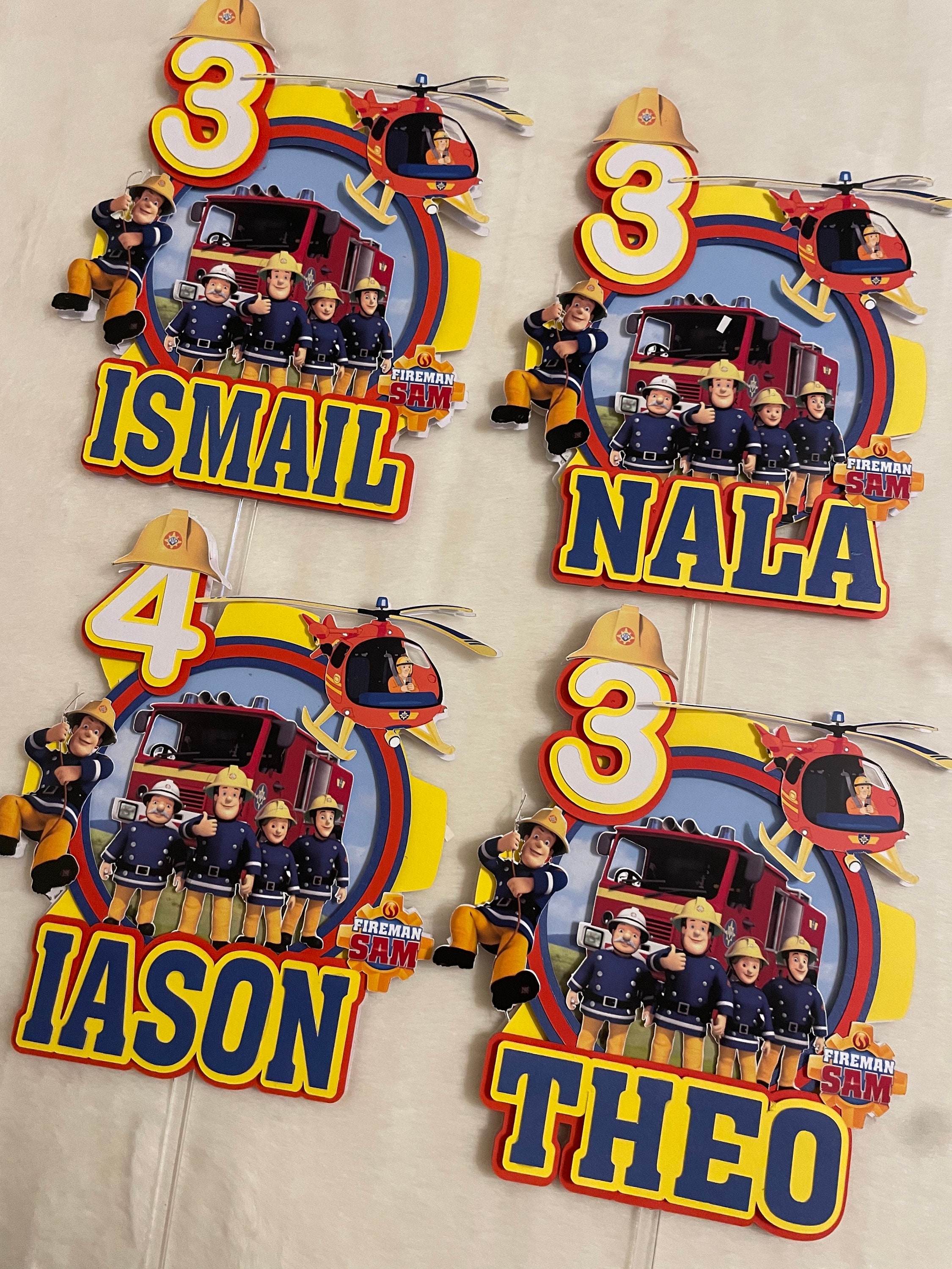 Fireman Sam Cake Topper, Fireman Sam Party Decor - Etsy Australia