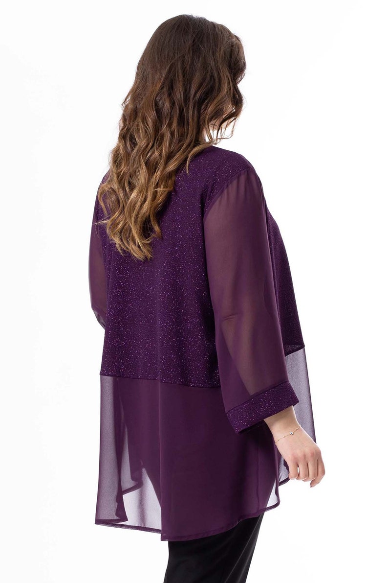 Body Jacket Set, Chiffon Jacket, Plus Size Clothing, Luminous Top ...