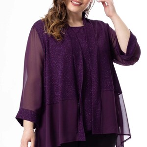 Body Jacket Set, Chiffon Jacket, Plus Size Clothing, Luminous Top ...