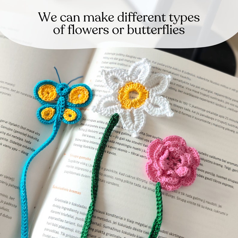 Crochet Butterfly Bookmark, Handmade Crochet Butterfly Book Mark ...