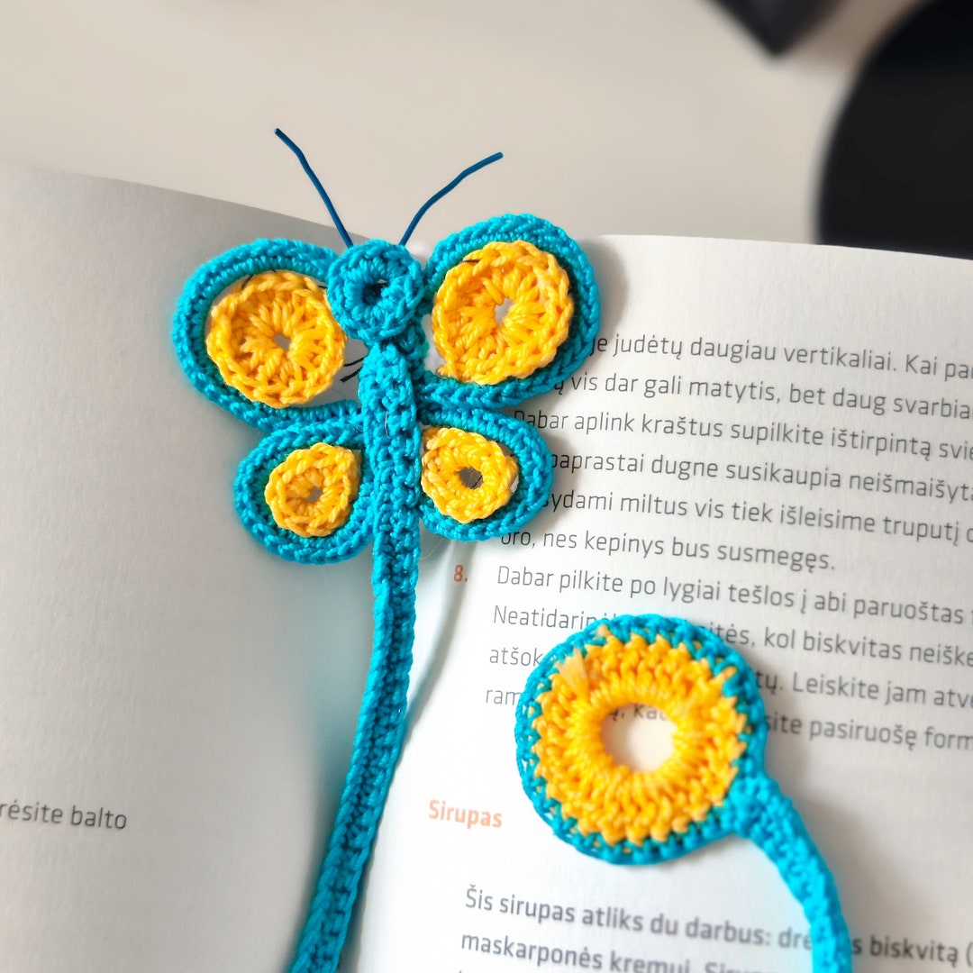 Crochet Butterfly Bookmark, Handmade Crochet Butterfly Book Mark ...