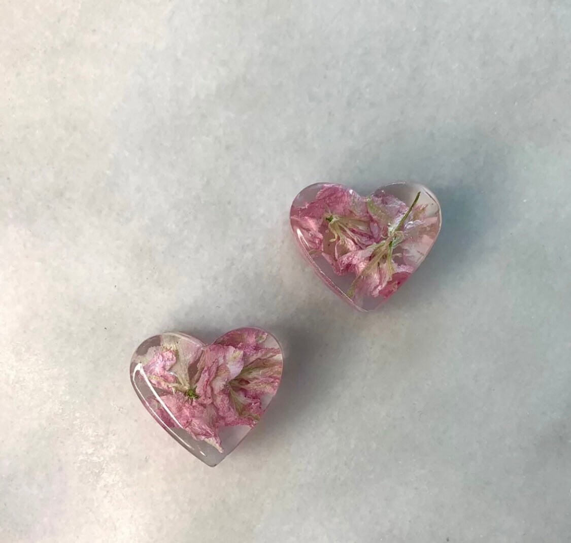 Personalised Wedding Resin Heart Flower Preservation - Etsy UK