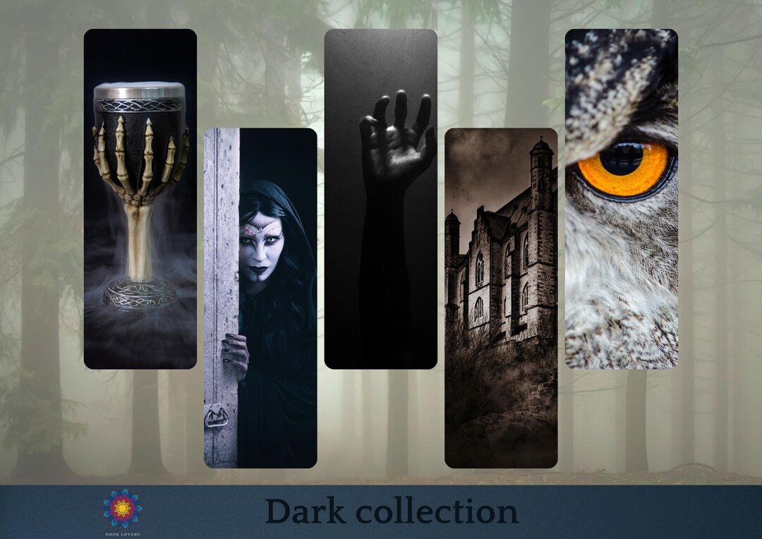 Printable Dark Horror Digital Bookmarks, Perfect Gift for Horror Lovers ...