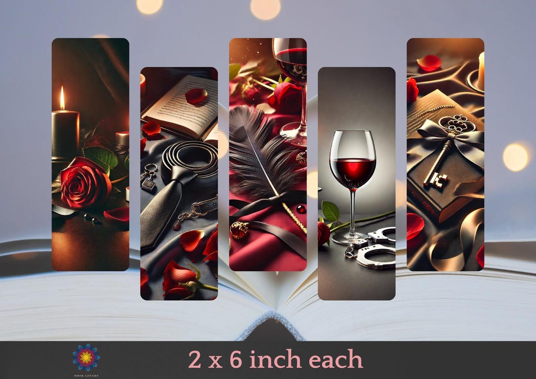 Printable Romantic Digital Bookmarks, Perfect Gift for Romantic Books ...