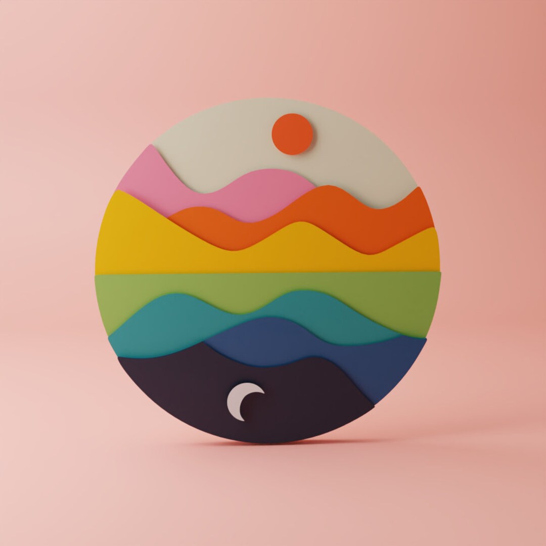 3D Papercraft Beautiful Circle Wall Art Decor DIY Model in Pdf, Dxf ...