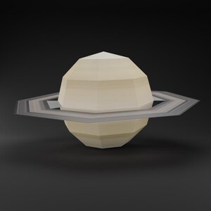 Low Poly Solar System Paper Model: DIY Kids Science Project (pdf, Dxf ...