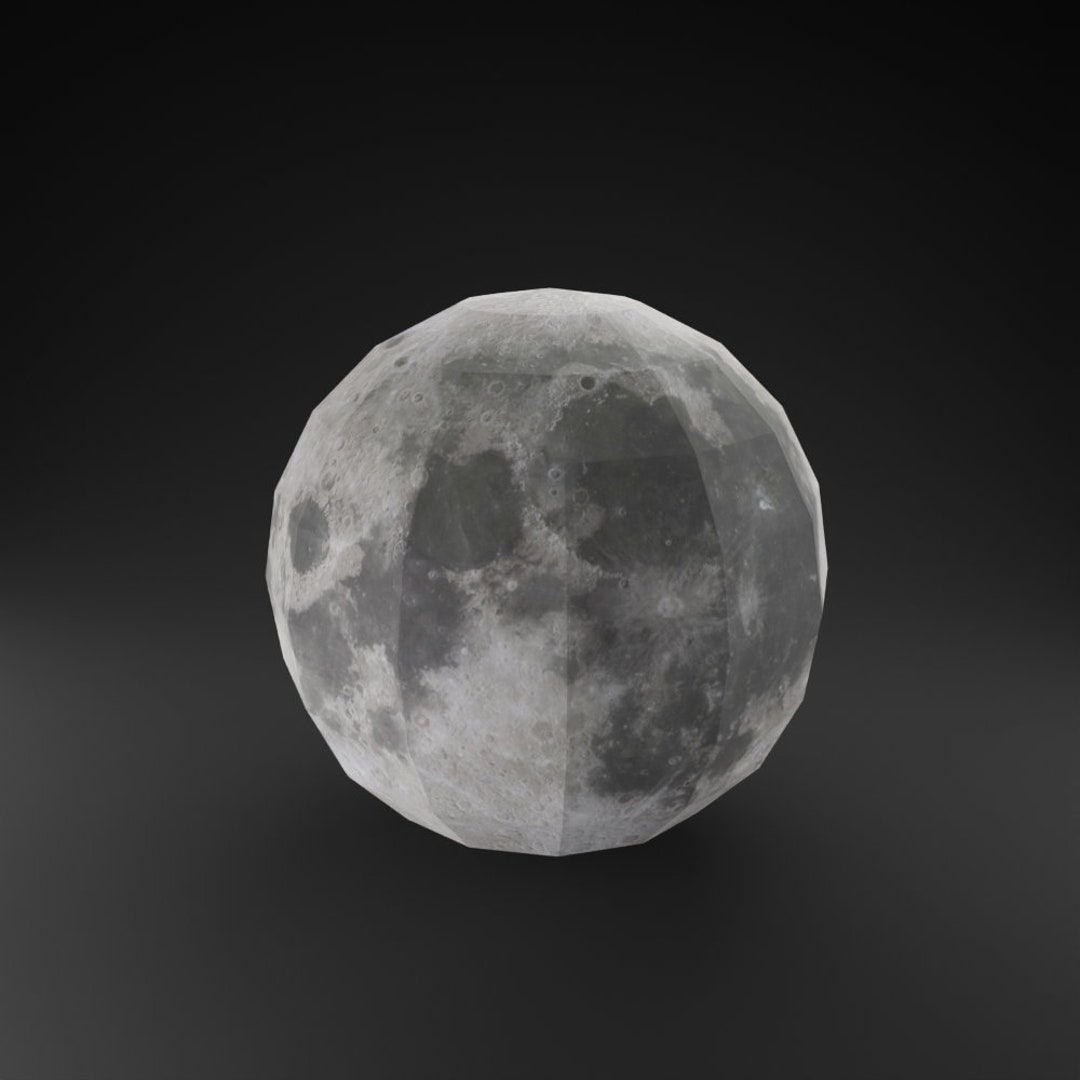 3d MOON Diy Model Paper Craft TEMPLATE in Pdf, Dxf and Svg Format, Kids ...