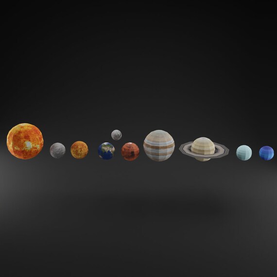 Papercraft Models Of The Planets Science Stories Paper Models