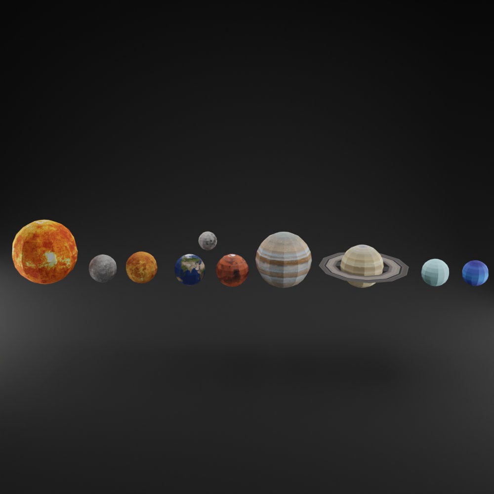3d Solar System Planets Diy Model Paper Craft TEMPLATE in Pdf, Dxf ...