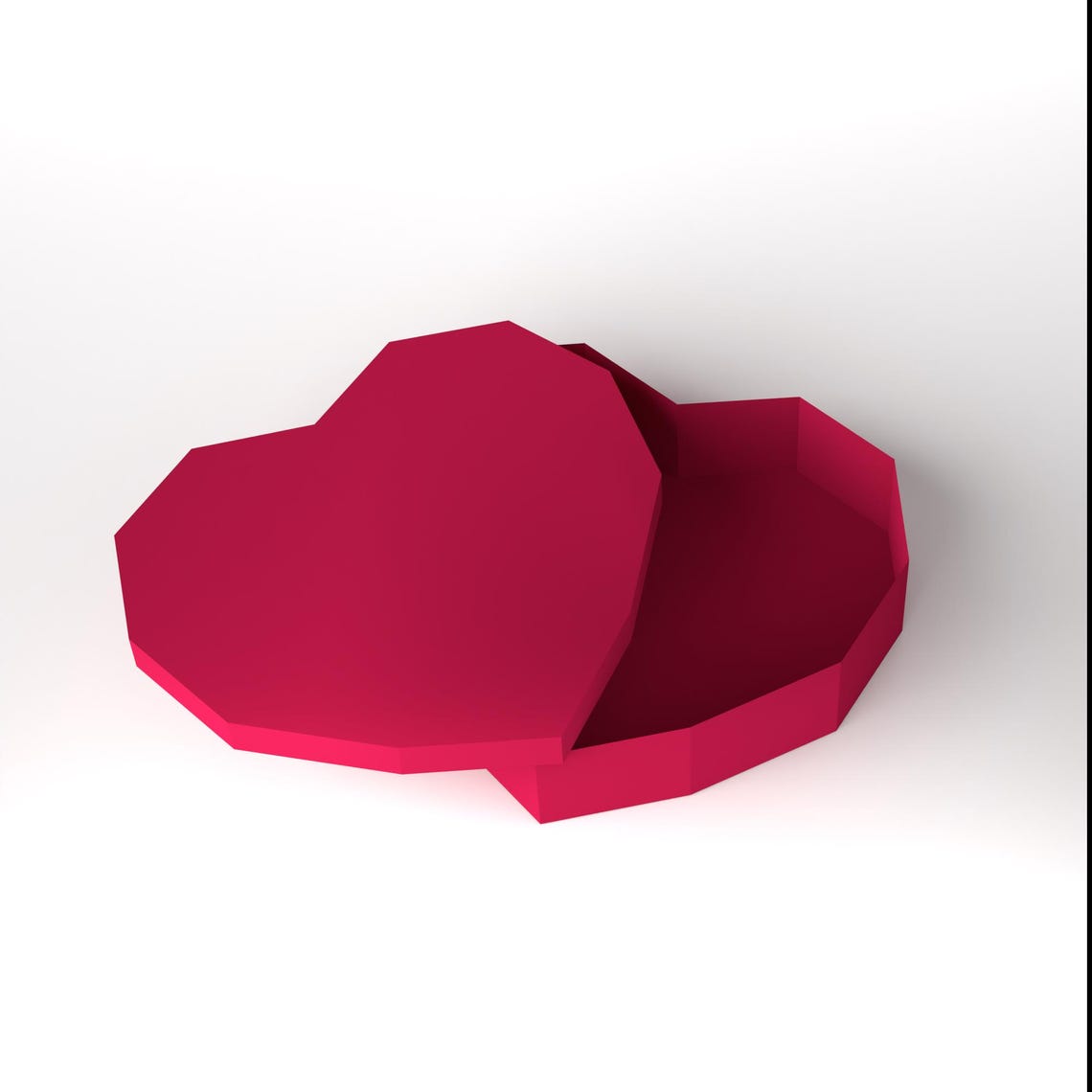 Papercraft Gift 3D Heart Gift Box Pdf, Svg & Dxf Digital Template - DIY ...
