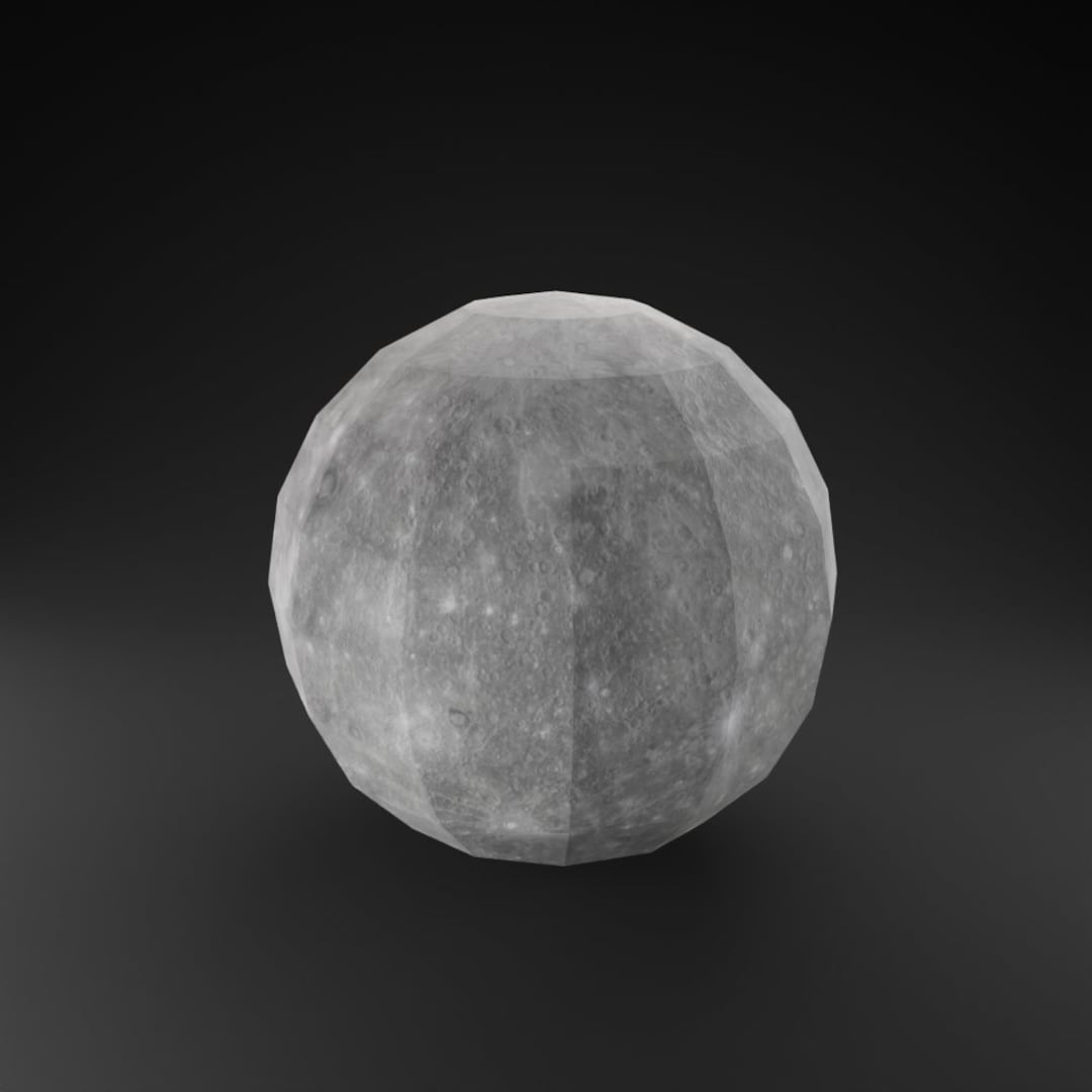 3d MERCURY Diy Model Paper Craft TEMPLATE in Pdf, Dxf and Svg Format ...