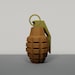 3d Hand Grenade Low Poly Diy Model PAPER CRAFT TEMPLATE in Pdf, Dxf and ...