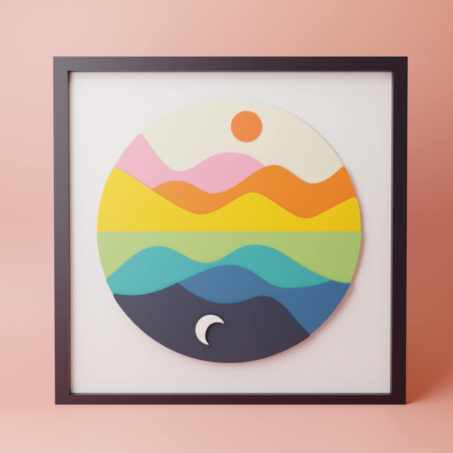 3D Papercraft Beautiful Circle Wall Art Decor DIY Model in Pdf, Dxf ...