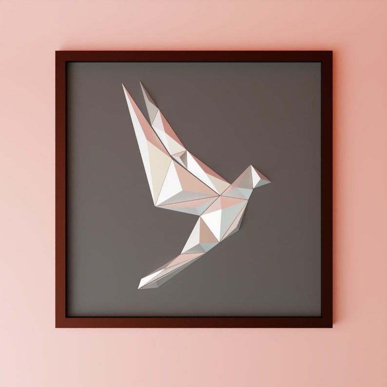 3D Papercraft Home Decor DIY Bird Model Template - 3 Models Pdf, Dxf ...