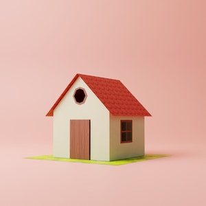 3d House Paper Craft DIY Model TEMPLATE in Pdf, Dxf and Svg Format ...