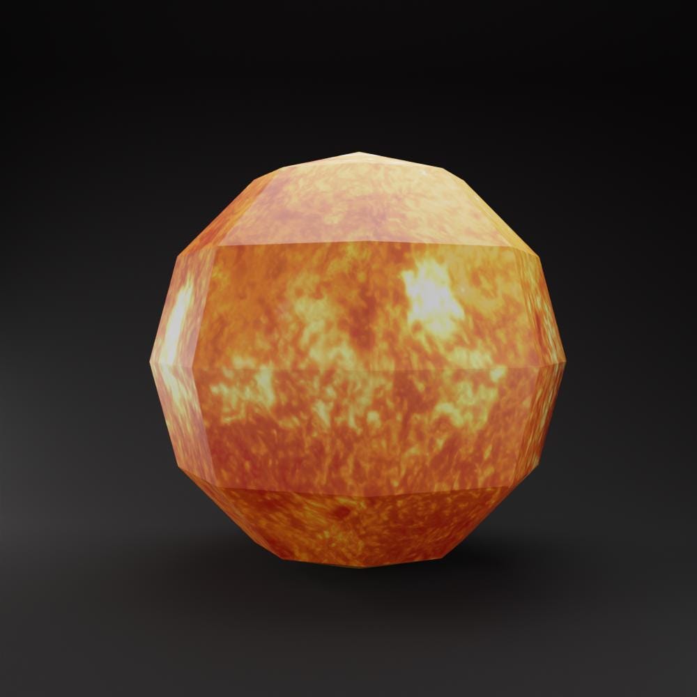 Low Poly Solar System Paper Model: DIY Kids Science Project (pdf, Dxf ...